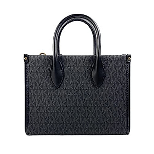 Michael Kors Mirella Small Tote Crossbody Bag in Black Signature