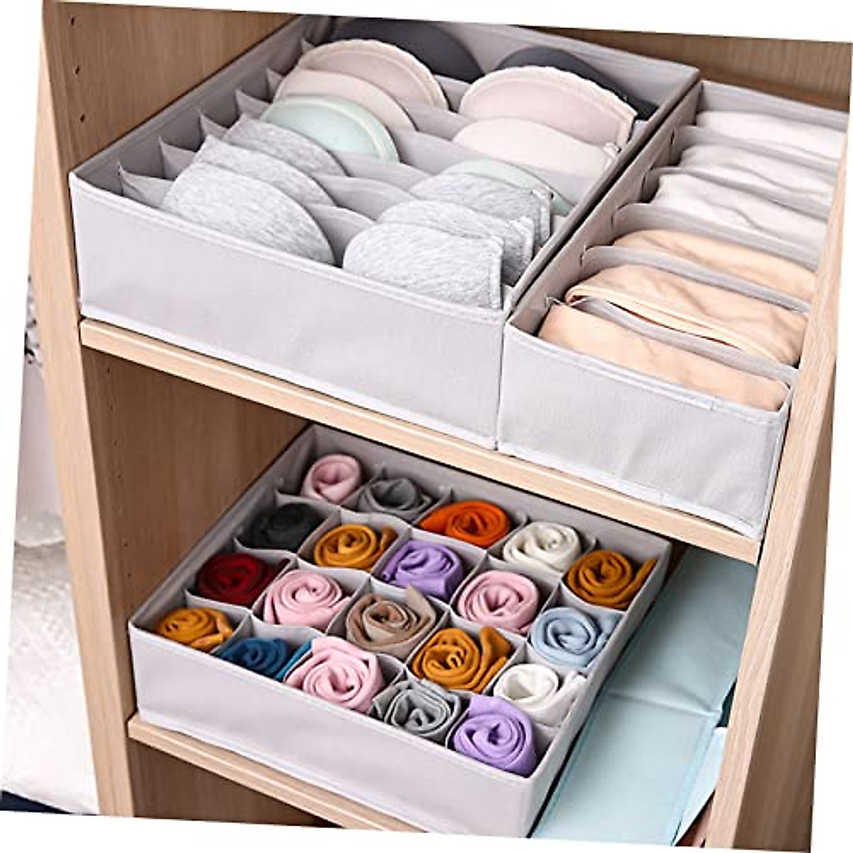 Zerodeko 3 sets Sock Use for Drawer Bag Shirt Grey Underwear Dividers Organizer Bra Clo Divider Supplies Storage Folding Foldable Desk Underpants Washable Organizers Cloth Home Clothes