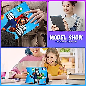 Trendy Fan for iPad Mini 6 Case 8.3 Inch 2021 for Kids Teen Boys Girls Women Folio Smart Cute Cartoon Character Kawaii Design Aesthetic Cool Cover for Apple iPad Mini 6th Generation A2567 A2568, Jump