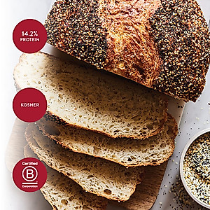 King Arthur High Gluten Flour, Contains Wheat Flour (wheat flour, malted barley flour) High Protein, 3 lb, White, 48 Ounces