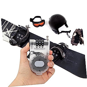 NOLITOY 2pcs Snowboard Security Lock Snowboard Locks Boots Safety Lock Portable Lock Stroller Locks Coded Lock Baby Snowboard Bike Compact Lock Sporting Goods Steel Wire Travel Telescopic