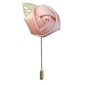 WANLIAN Boutonniere Corsage Wristlet Wedding Groom Rose Corsage Wrist Corsage Prom Corsage for Best Man, Weddings, Dances, Parties Set of 6 (Pink)