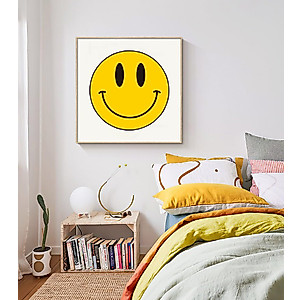 12" Smiley Face Murals Wall Decal Sticker Vinyl Smile Wall Decals Removable Peel and Stick Wall Stickers for Interior Car Window Laptop Luggage Baggage