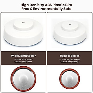 Mason Jar Vacuum Sealer, CODOGOY Jar Sealer and Accessory Hose Compatible with Foodsaver Vacuum Sealer, Vacuum Sealing Kit for Wide & Regular-Mouth Mason Jars, with Manual Vacuum Pump and Lid Opener