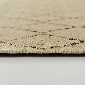 BALTA Mattei Diamond Trellis Indoor/Outdoor Area Rug 5'3" x 7' - Brown/Black