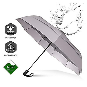 Repel Umbrella The Original Portable Travel Umbrella - Umbrellas for Rain Windproof, Strong Compact Umbrella for Wind and Rain, Perfect Car Umbrella, Golf Umbrella, Backpack, and On-the-Go