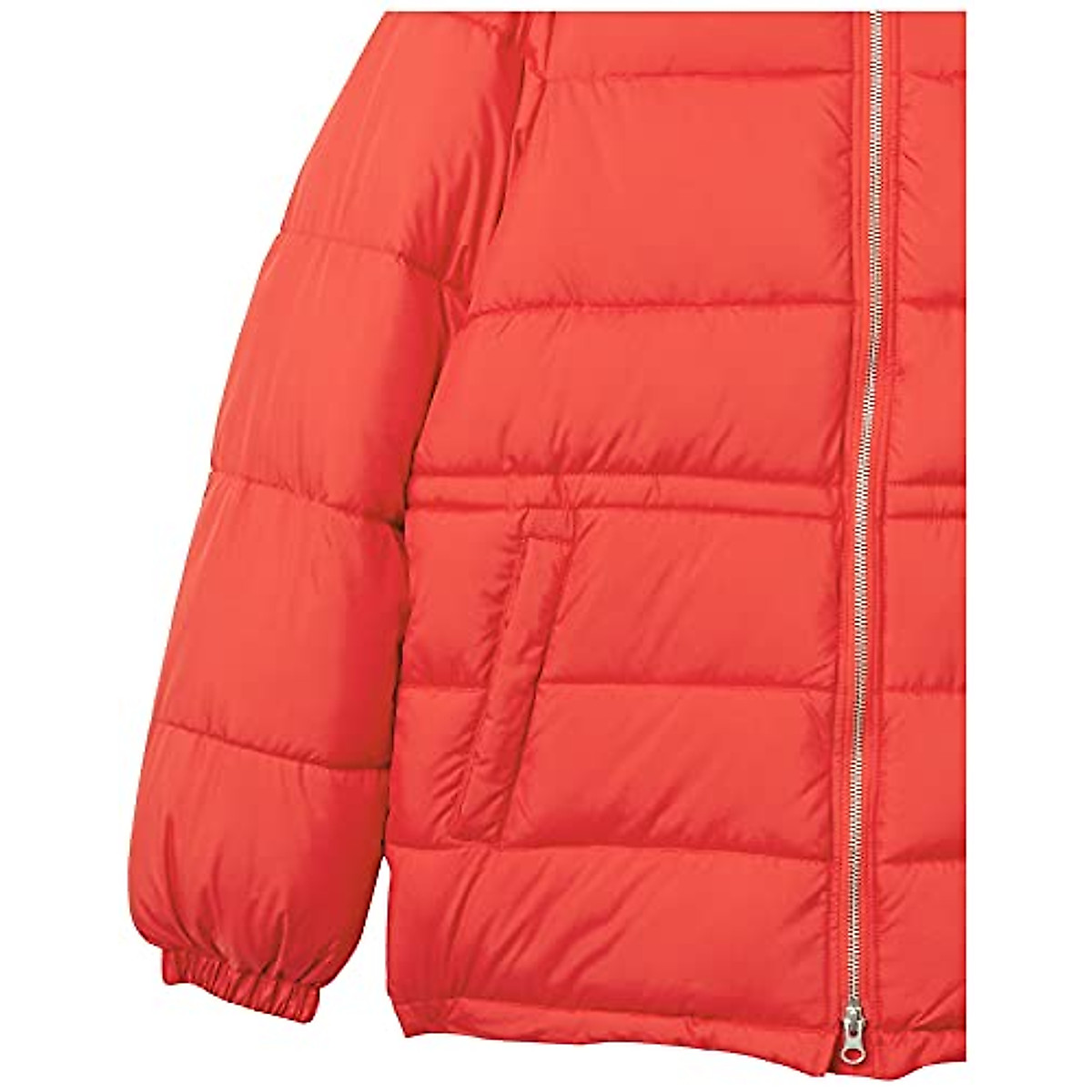 Amazon Essentials Women's Heavyweight Quilted Hooded Puffer Winter Jacket with Adjustable Waist, Red, X-Large