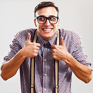 Skeleteen Retro Nerd Costume Glasses - Oversized Black Hipster Eyeglasses With Clear Lenses - 1 Pair