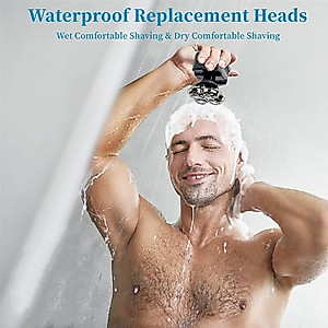 Shaver Head Replacement Blade for Skull Shaver Pitbull Gold Silver Platinum PRO Shaver Replacement Blade 4 Head,Replacement Heads Compatible with Pitbull Skull Shaver Replacement Blades,8 Packs.