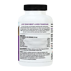 Nutri-Vet Nasty Habit Chewable Tablets for Dogs | Helps Stop Puppies and Dogs from Eating their Own Stool | 120 Count