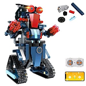 aukfa STEM Building Block Toy RC Robot for Kids, App Controlled & Remote Control Robotic Toy for Boys and Girls, Engineering Educational Build Kit, Early Learning Birthday Gift for 8 Years and Up