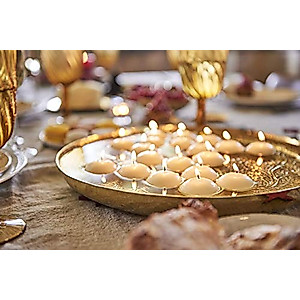 BOLSIUS Unscented 1.75" Floating Candles - Pure Rich Creamy Ivory, 40 Set - Smokeless, European Quality - Imbue Breathtaking Ambiance for Romantic Wedding Centerpieces, Decorations, Holiday Parties