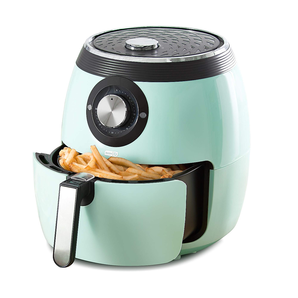 Dash DFAF455GBAQ01 Deluxe Electric Air Fryer + Oven Cooker, 6 Quart, 6 qt, Aqua & DFAF450UP1 Air Fryer, Deluxe, Accessory Bundle