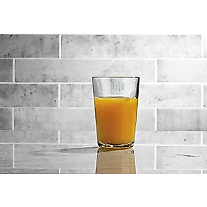 Glaver's Juice Glasses 7 OZ. Drinking Glassware Set of 4 Modern Tumbler Beverage Ice Tea Glass Cups - Uses for Juice, Water, Beer, Whiskey, Cocktails. Dishwasher Safe