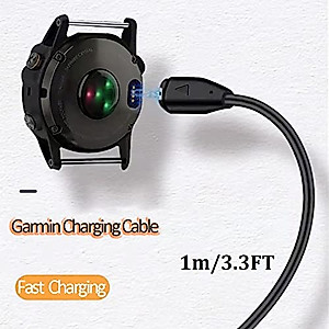 CHS Watch Charging for Garmin Watch, 3FT USB Garmin Charger & Data Transfer, for Garmin Fenix 7X 7 6X 6 6S 5 5X 5S Plus, Forerunner 935, Vivoactive 3, Approach S10 S40