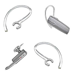 8-Pack Replacement Ear Piece Clamp Bluetooth Ear Hook Loop - Set of 4 Small + 4 Pack Large Size Shape Hook for Samsung, Motorola, LG & Other Bluetooth Headsets (Clear)