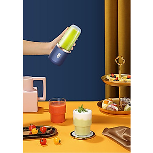 Personal Blender for Shakes and Smoothies with Travel Cup and Lid, Juices, Baby Food, Portable Blender & Food Processo (Robin Blue)