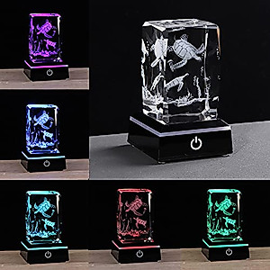 Qianwei 3D Crystals sea Turtle Decor Gifts for Women, Turtle Figurines Stuff Gifts for Turtle Lovers sea Turtle Statue Paperweight Birthday for Best Friend, Keepsake&Paperweight