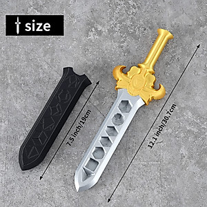 Dice Dagger with 7PCS D20 Dice Dungeons and Dragons Dice Set DND Dice Holder Polyhedral Dice Gift Sword D&D Dice Scabbard Dice Box Sword Dagger Polyhedral Dice Storage Dice D20 Black