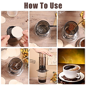 1000 PCS Unbleached Coffee Filters Unbleached Coffee Filter Paper Round Coffee Maker Filters Compatible with Coffee Tea Filters