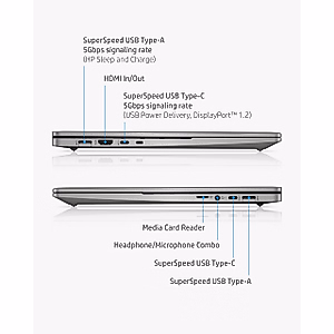 HP Chromebook 14b Laptop, 11th Gen Intel Core i3-1115G4, 8 GB RAM, 128 GB SSD, 14” HD Anti-Glare Touchscreen, Chrome OS, 720p Webcam and Camera Shutter, Audio by B&O, Backlit Keys (14b-nb0010nr, 2021)