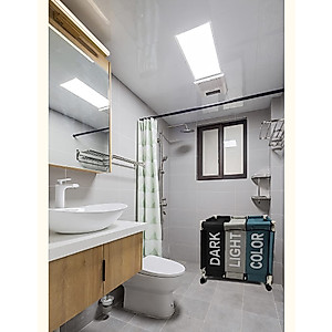 Reamo Laundry Hamper with Wheels Basket Sorter 3 Section Laundry Separator Hamper Laundry Divider Hamper with 26'' × 13.77'' x 28.7'' Washing Storage Dirty Clothes Bag for Bathroom Bedroom Home