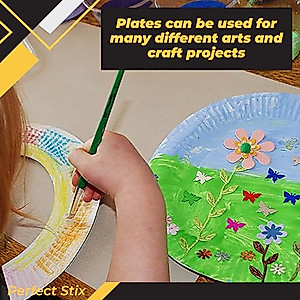 Perfect Stix 9" Uncoated Paper Plates- White, Pack of 200