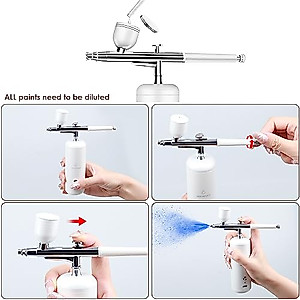 Rhinowisdom Airbrush Kit - Airbrush for Nails Cordless Air Brush Kit with Compressor, Nail Airbrush Machine for Makeup Painting Cake Decor Barbers