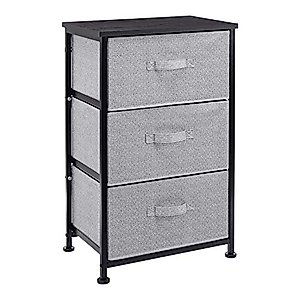 Amazon Basics Fabric 3-Drawer Storage Organizer Unit for Closet, Black