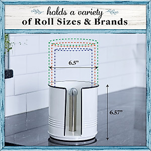 Home Acre Designs Paper Towel Holder - Farmhouse Countertop Dispenser Non-Slip Base for Kitchen & Bathroom