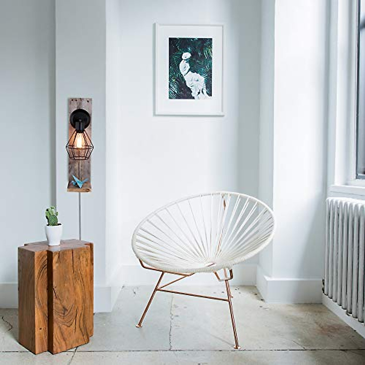 Globe Verdun 1 Matte Black Wall Sconce