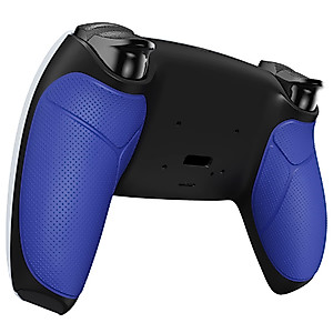 Blue Performance Rubberized Grip Redesigned Back Shell for PS5 Controller eXtremerate Rise & RISE4 Remap Kit - Controller & Rise Remap Board NOT Included