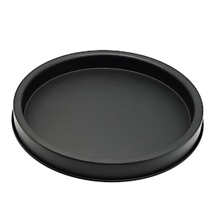 Elegant Black Round Serving Tray - Modern Farmhouse Home Decorations, Multipurpose Ottoman Tray, Perfect for Coffee Table Centerpieces