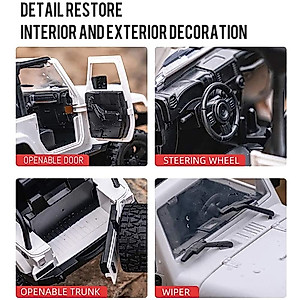 Nsddm 1/18 Wrangler Rc Car,4×4 All Terrain Vehicle, 2.4G Remote Control Car, Low-Speed Crawler Climbing Off-Road RC Trucks, Adult Amateur Rc Truck Toy Gifts for Kids Boy RTR (Color : D)