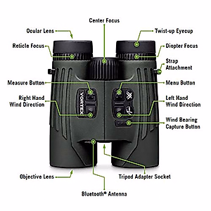 Vortex Optics Fury HD 5000 10x42 Applied Ballistics Laser Rangefinding Binoculars