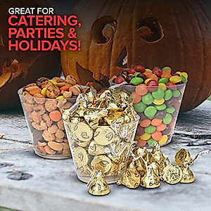 Stock Your Home 9 oz Clear Disposable Plastic Cups (100 Pack) Elegant Tumblers Glasses for Birthday Parties, Weddings, Holidays, Dessert Tumbler, Bulk Drinking Cup for Fruit Punch, Cocktails, Wine