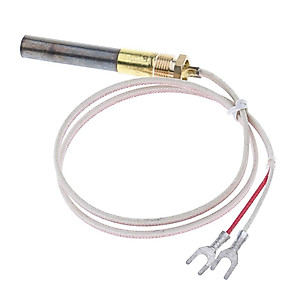Gazechimp 2 Pcs 24 Inch Millivolt Thermopile Generators Replacement Used Fireplace / / Gas Fryer Cluster Thermocouple