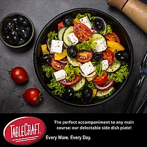 TableCraft 11517 Lunara Collection Serving Plate, 7" x 6" x .875", Melamine, Brown, 12 Each per case