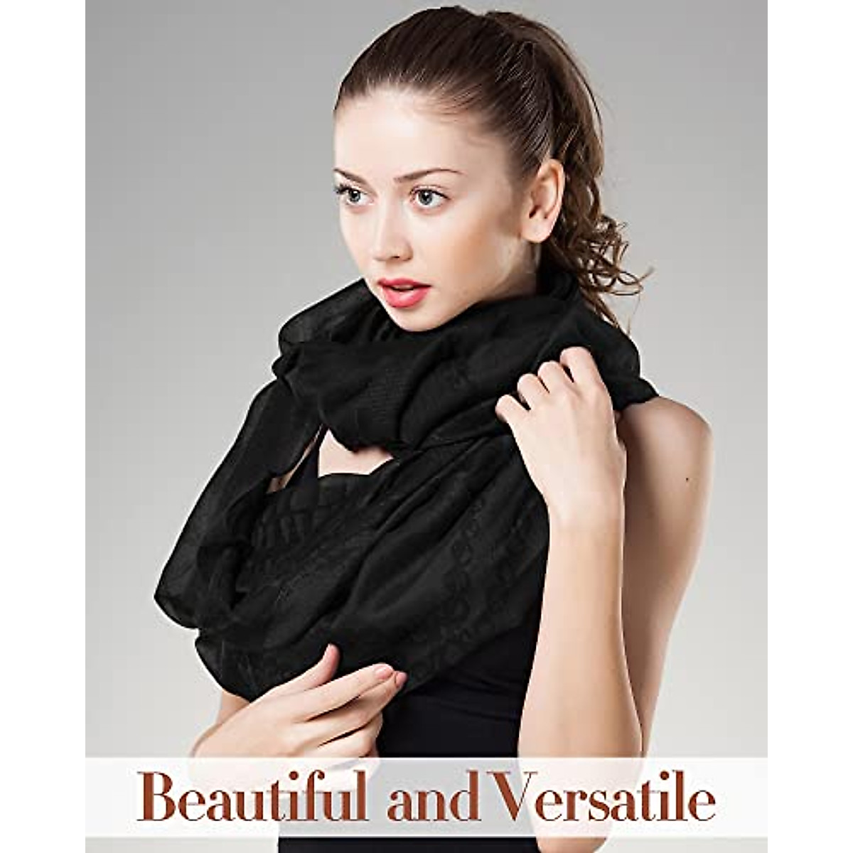 Wesiti 12 Pcs Women Chiffon Silk Scarf Shawl Wrap Soft Lightweight Solid Color Chiffon Hijab Scarf Long Fashion Scarves(Stylish Colors)