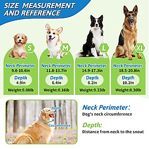 BECDJIASN Soft Dog Cone for Dogs After Surgery, Breathable Dog Cones for Large Medium Small Dogs and Cats Anti-Lick Protective Wound,Adjustable Dog Recovery Cone Collar, Elizabethan Collar for Pet (M)