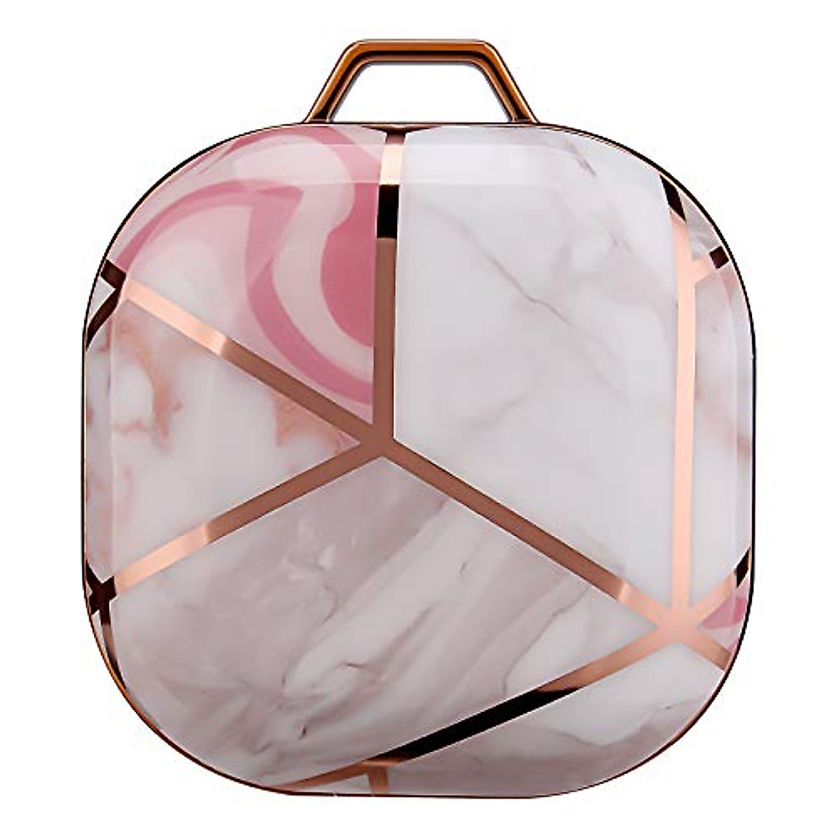 Troniker Stylish Case for Galaxy Buds 2 Pro (2022)/Galaxy Buds 2 (2021)/Galaxy Buds Pro (2021)/Galaxy Buds Live (2020) for Women Girl Full Protective Hardshell Case (Pink Gold Marble)