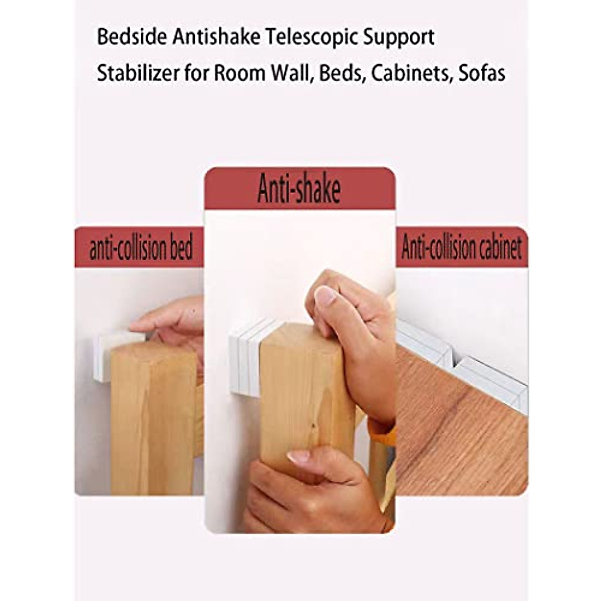 mxxkms headboard Stoppers, Bed Stopper, Adjustable Bed Frame Anti-Shake Tool,Protect The Wall from Banging，Suitable for, headboard, Various Furniture, etc（0.31-4in）