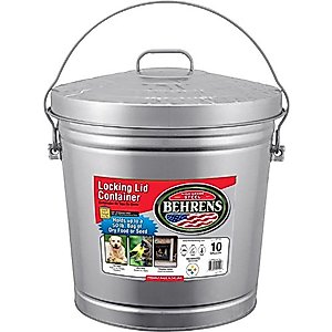 Behrens 085995001096 Next Page 6110 10-Gallon Locking Lid Can, Steel