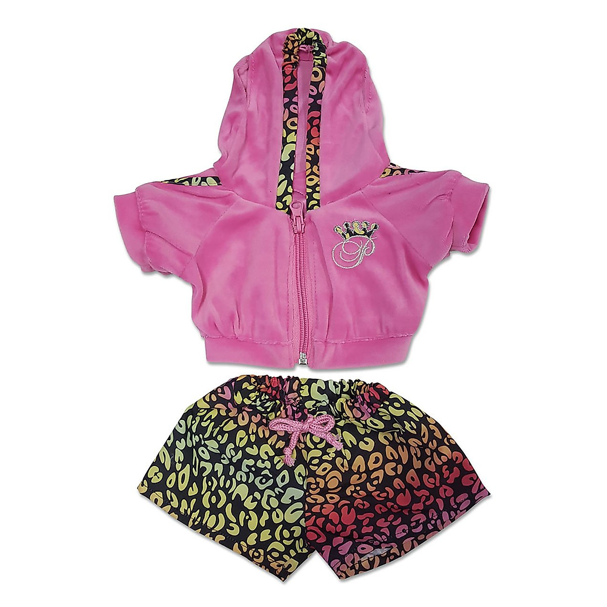 Pink Jogging Outfit Teddy Bear Clothes Fits Most 14" - 18" Build-a-bear and Make Your Own Stuffed Animals