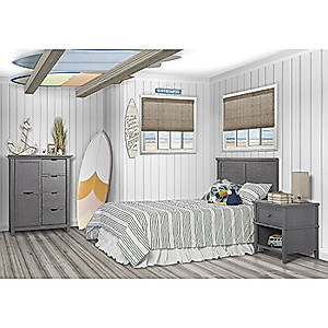 Evolur Belmar Flat 5-in-1 Convertible Crib in Rustic Grey, Features 3 Mattress Height Settings, Greenguard Gold Certified, Made of Kiln-Dried Hardwood