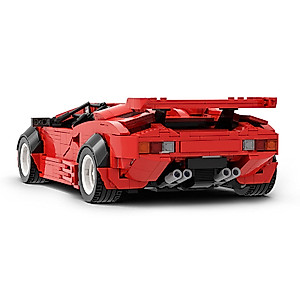 VONADO Supercar LP5000 QV Building Block Set, Race Car Building Kit and Engineering Toys, Building Project for Adults Collectible Models, Creative Gifts for Kids and Adults(1308PCS, Red)