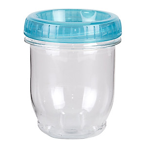 ArtBin 6941AD Twisterz Tall 3-Pack, Small Art & Craft Organizers, 3.4 Fluid oz, [3] Interlocking Plastic Jars, Clear with Multicolored Lids, Multi Colored, 3 Piece