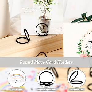 Zhengmy 50 Pcs Table Number Holders Place Card Holder Small Size Table Card Holders Photo Holder for Table Centerpieces Table Number Stands for Wedding Party Graduation(Black)