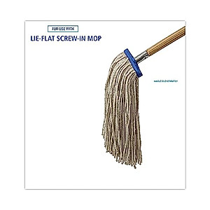 Boardwalk BWK716CCT 16 oz. Cut-End Lie-Flat Cotton Wet Mop Head - White (12/Carton)