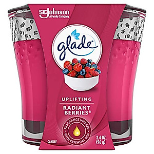 Glade Candle Jar, Air Freshener, Radiant Berries, 3.4 Oz